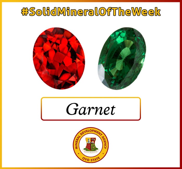 Solid Mineral of the Week — Garnet | by Mineral Development Agency ...