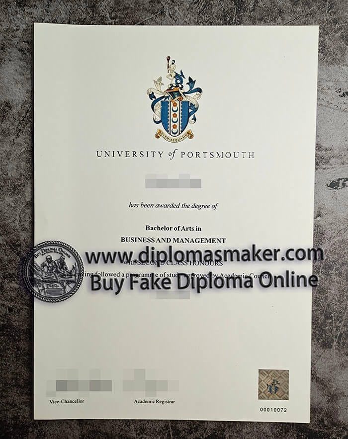Fake Advanced University Of Portsmouth Degree And Transcript | by ...