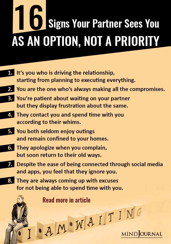 16 Signs You Are An Option Not A Priority | by The Minds Journal | Medium