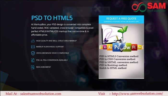 PSD to Responsive HTML and CSS Conversion Services | by sam web ...
