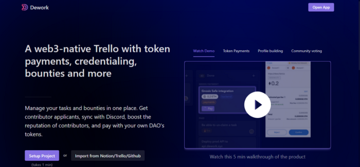Dework, its profile and reputation features. | by dvrvsimi | Medium
