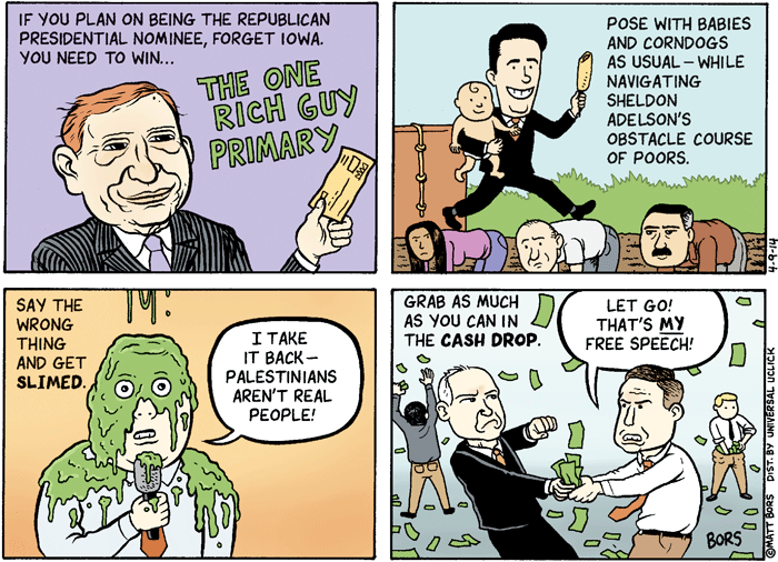 The One Rich Guy Primary. Forget Iowa | by Matt Bors | Matt Bors | Medium