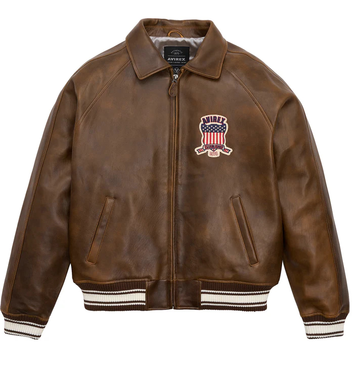 Avirex Vintage Brown Icon Leather Jacket | by Motocollectionofficial ...