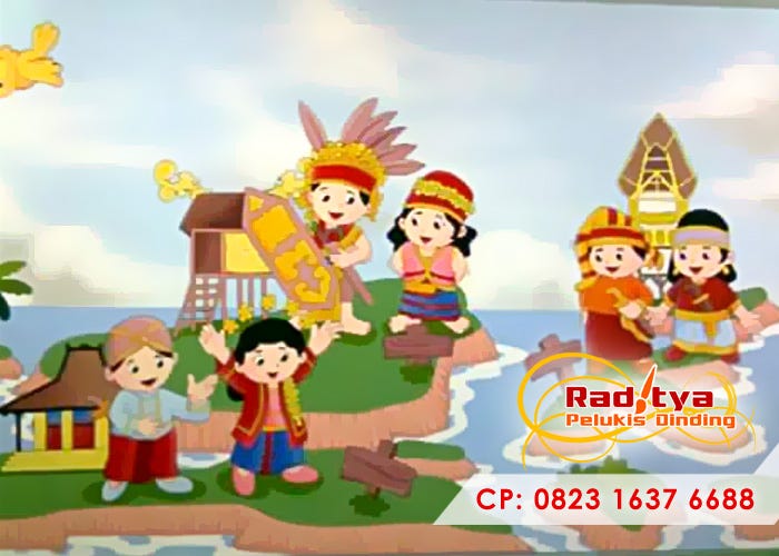 Jasa Lukis Dinding Mural Lucu Surabaya Raditya Designer Art | by Anna ...