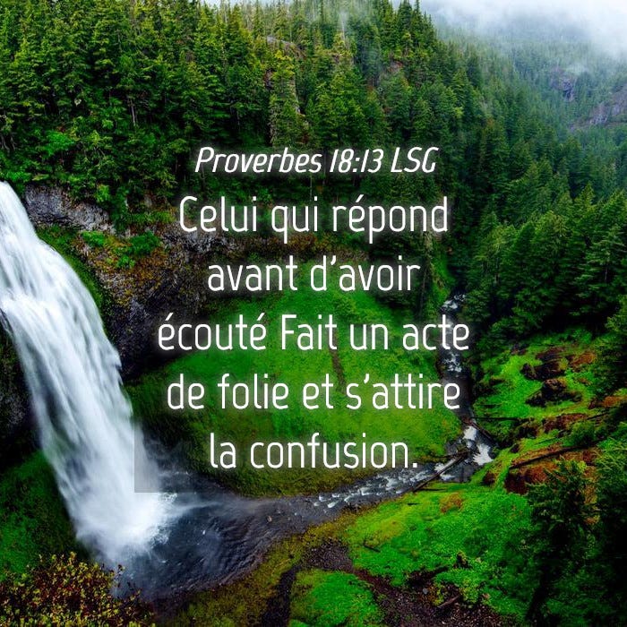 Quand quelqu’un répond sur une affaire avant de l’entendre, c’est ...