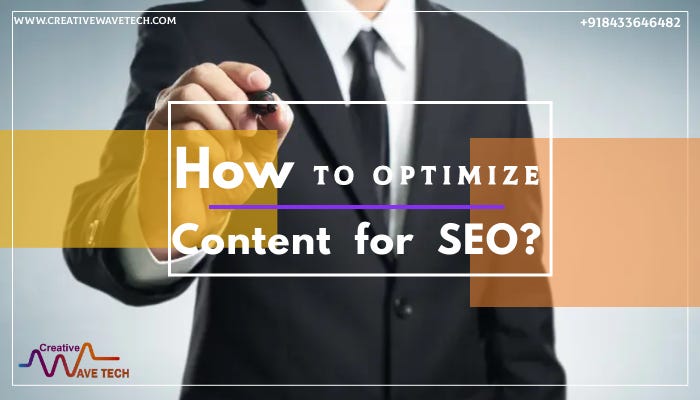 How to Optimize Content for SEO?. Content marketing plays a vital part ...