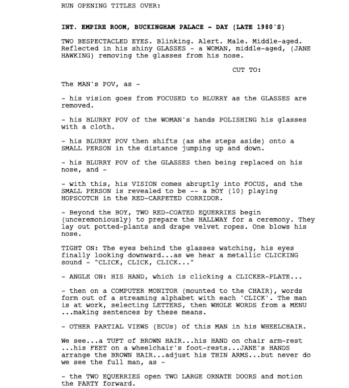 Page One: “The Theory of Everything” (2014) - Go Into The Story