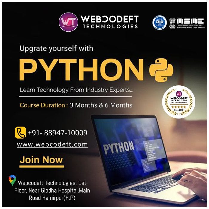 Python Programming in Himachal Pradesh | by Webcodeft Technologies | Medium