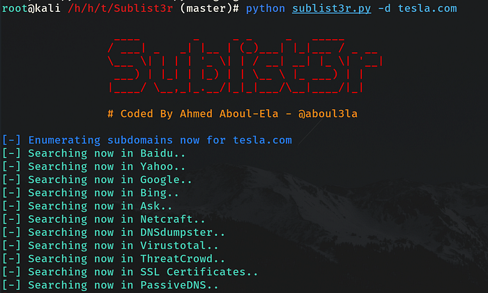 dnsenum, sublist3r, findomain and massdns tools for dns enumeration ...