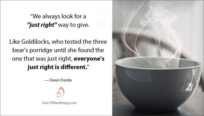 How the Goldilocks Rule Makes Your Giving “Just Right” | by Dawn Franks ...
