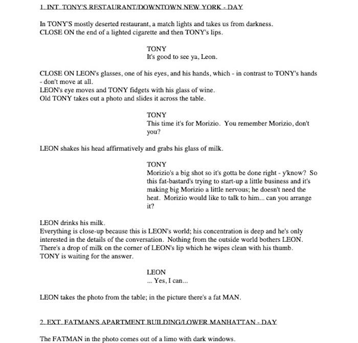 Page One: “Leon the Professional” (1994) - Go Into The Story