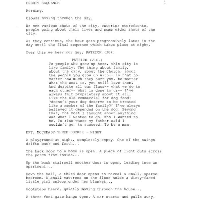 Page One: “Gone Baby Gone” (2007) - Go Into The Story