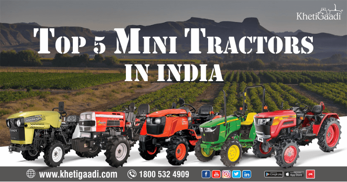 The Top 5 Mini Tractors in India. India is an agricultural country ...