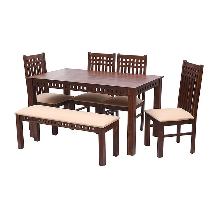 Wakeup Axel Sheesham Wood Dining Set (6 seater) — Wakeup - shashi garg - Medium
