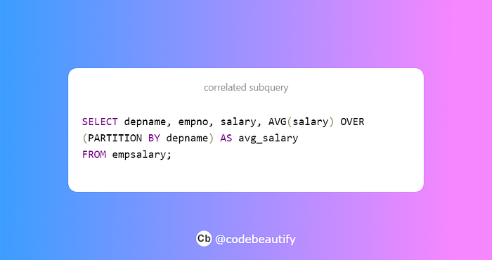 Different ways to calculate the average IN SQL | by Varun Pandian | Medium