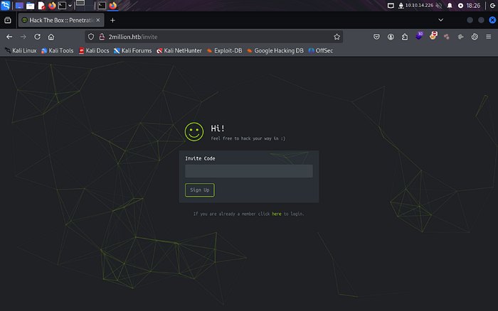Two Million — HackTheBox Walkthrough Part 1: | by 0xasmaa | Medium