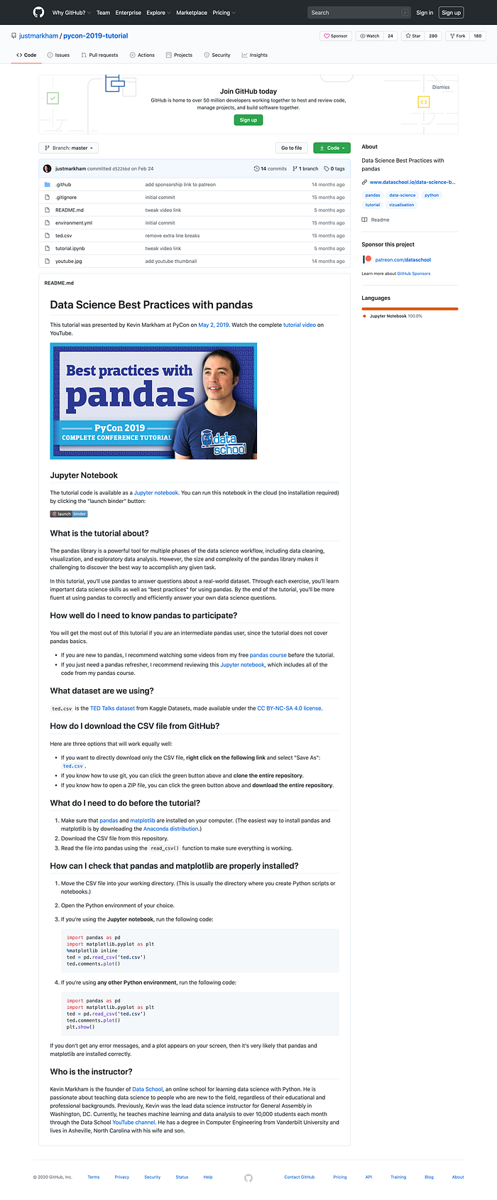 Top 4 Repositories on GitHub to Learn Pandas | by Byron Dolon | in Towards Data Science - Freedium