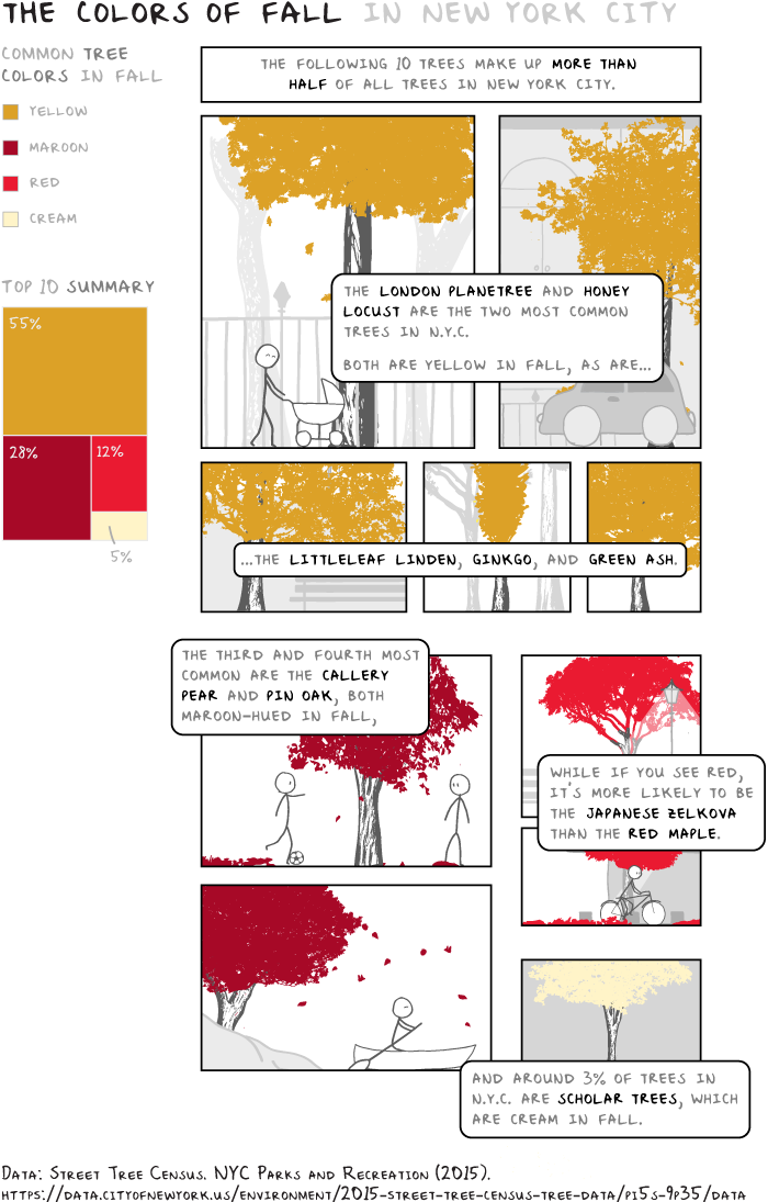 Data comic 3: The colors of fall in New York City | by Matt-Heun Hong ...