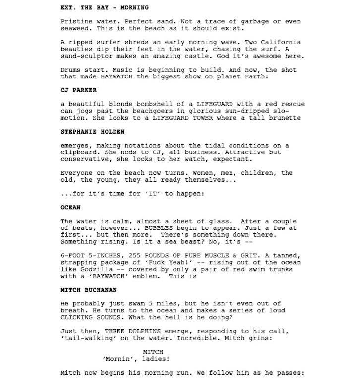 Page One: “Baywatch” (2017) - Go Into The Story