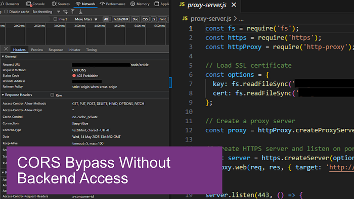 Bypassing CORS Errors for Localhost Development: Without Access To ...