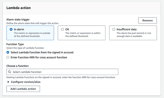 Trigger AWS Lambda directly from Cloudwatch Alarm | by Adithya M - Freedium