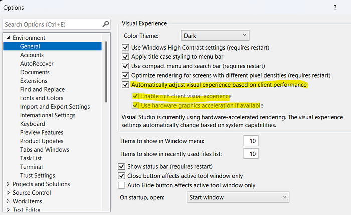 How to improve Visual Studio 2022 performance | by Stas(Stanislav ...