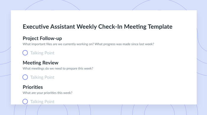 11 Check-in Meeting Agenda Templates For Team Alignment | Fellow.ai ...