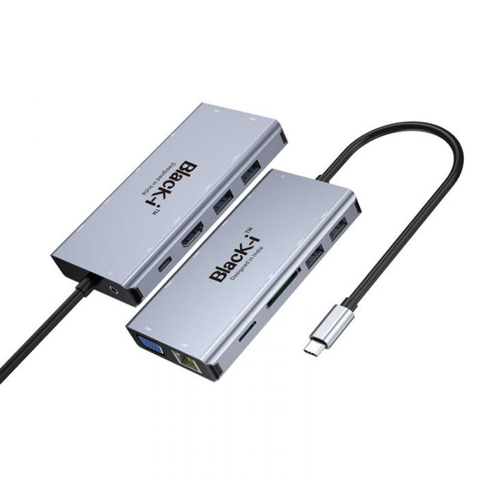 TYPE-C 10 In 1 Hub. Black I USB C center point upholds HDMI… | by ...