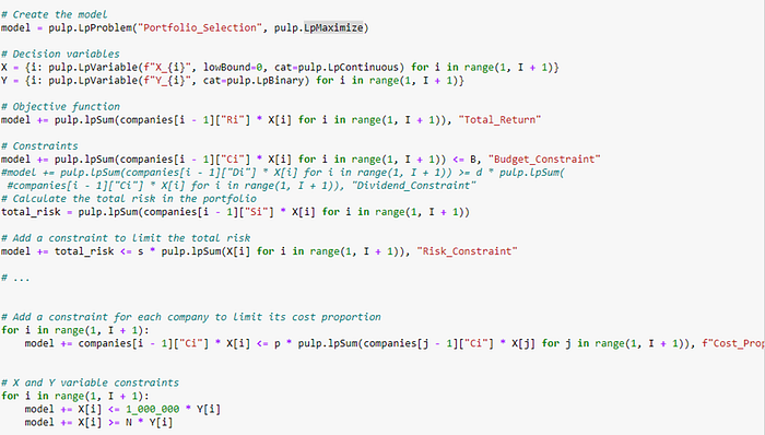 Optimizing Investment Portfolio for Stock Markets using Python pulp | by Amer Alshamsi | Medium