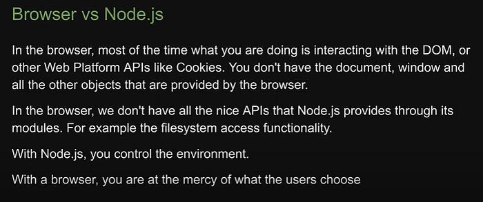 Browser vs Node.js JavaScript — Key Differences Explained | by Parth ...