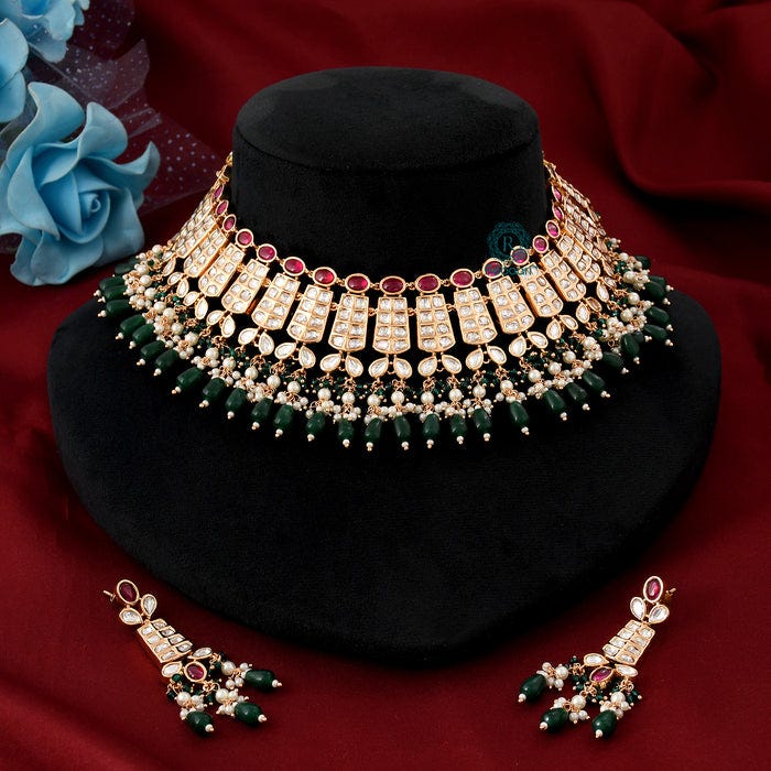 Kundan Choker Set - Rebaari - Medium