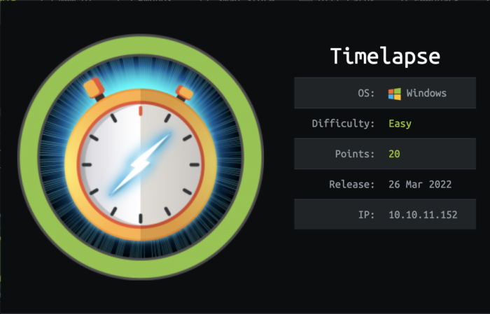 HTB: Timelapse Writeup - Ben Ashlin - Medium
