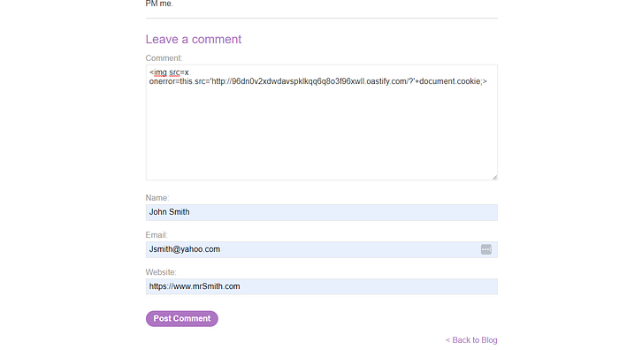 Portswigger Web Security Academy Lab Exploiting Cross Site Scripting