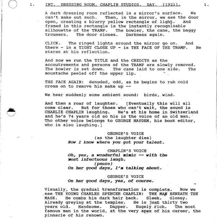 Page One: “Chaplin” (1992) - Go Into The Story