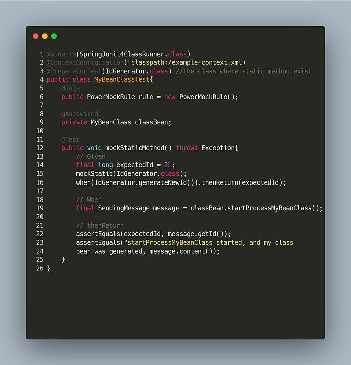Using PowerMock in Spring JUnit Test - Burak KILINC - Medium