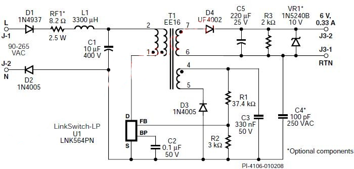 Use LNK564PN output 6V, 330mA 2W low-cost flyback | by 冯鸣 | Medium