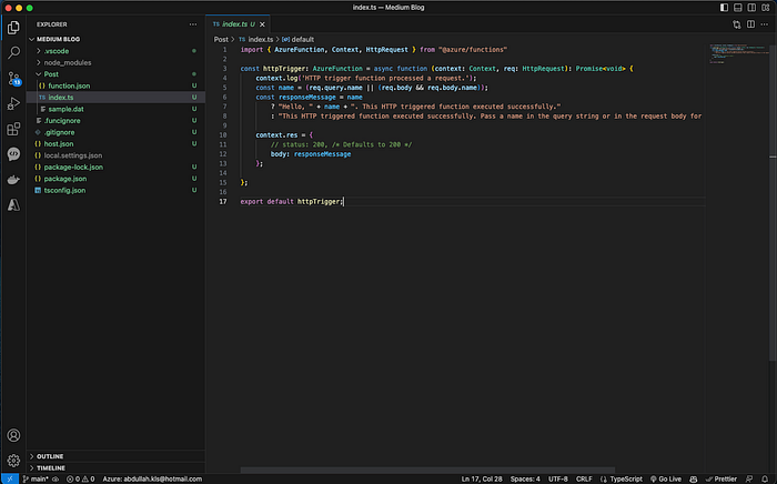 API Development with Microsoft Azure Functions | Part 1 | D3 Community