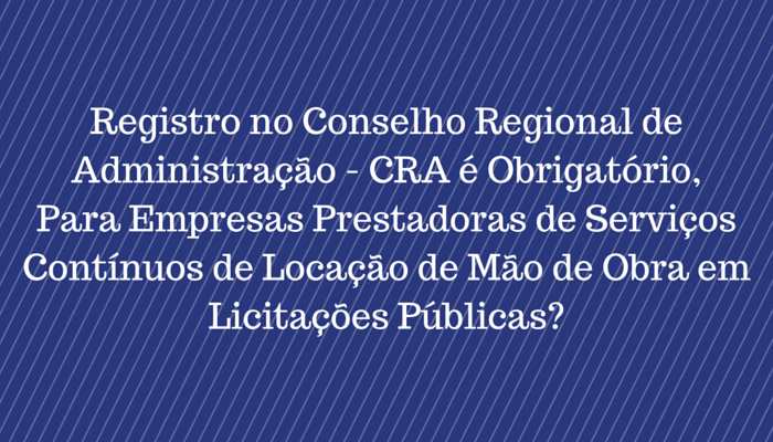 Registro no CRA é Obrigatório?. Empresas Prestadoras de Serviços de ...