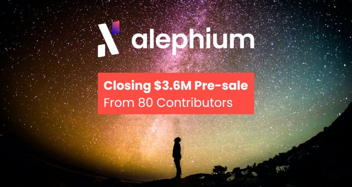 Alephium Closes $3.6M Pre-sale From 80 Contributors to Expand Sharded UTXO Blockchain Platform ...