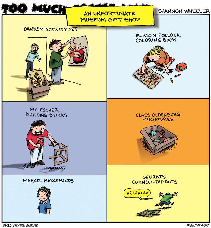An Unfortunate Museum Gift Shop. A Too Much Coffee Man cartoon | by ...