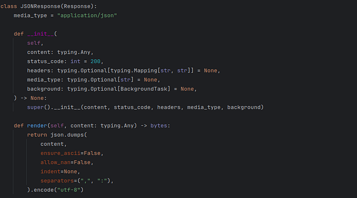 How To Customize Default JSON Response Class in FastAPI | by Mohsen Khodabakhshi | Medium