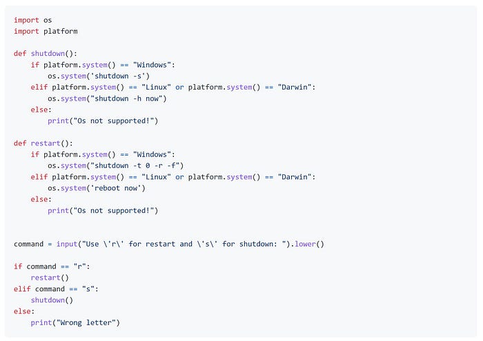Python Tutorial: Shut Down And Restart Your Computer Using Python | by ...