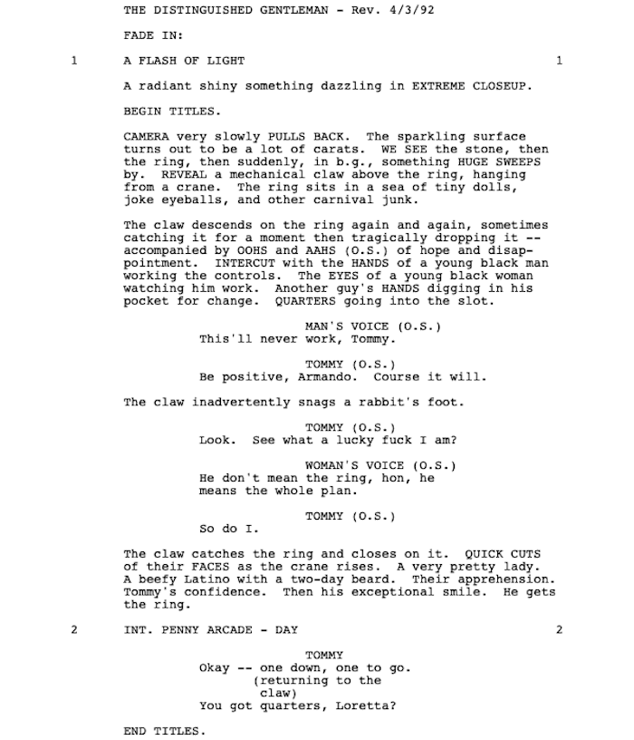 Page One: “The Distinguished Gentleman” (1992) - Go Into The Story