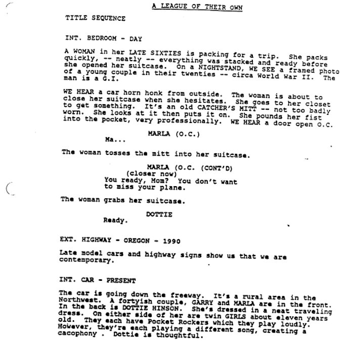 Page One: “A League of Their Own” (1992) - Go Into The Story