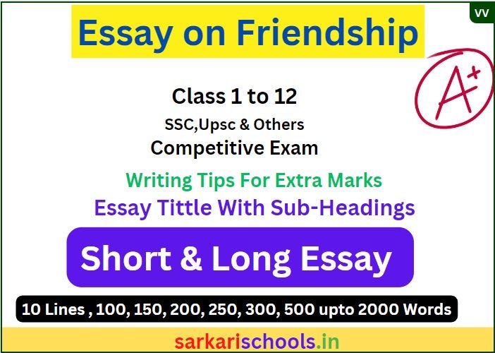 Essay on Friendship in English & 10 Best Tips For Essay On Friendship ...