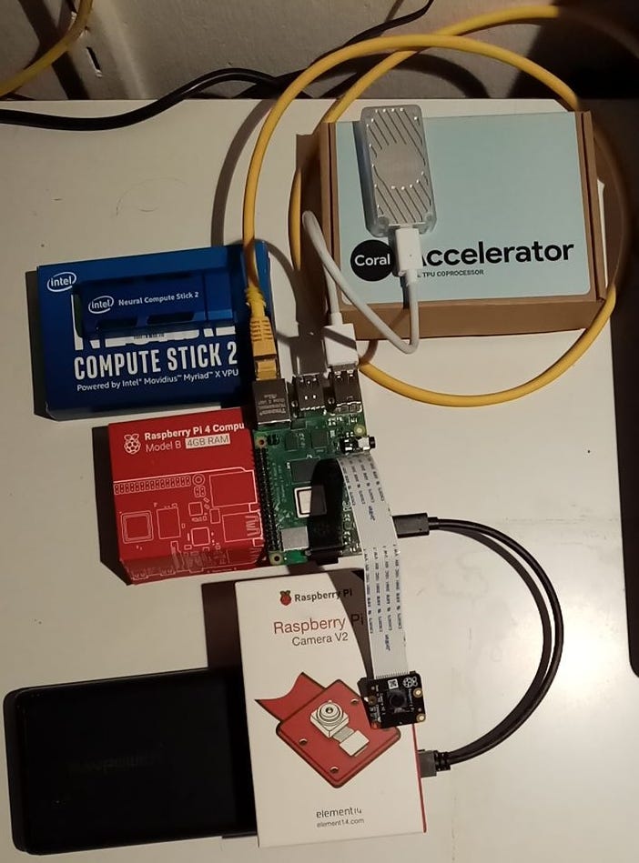 Object detection with TensorFlow using Google Coral USB and Intel Neural Compute Stick 2 on ...