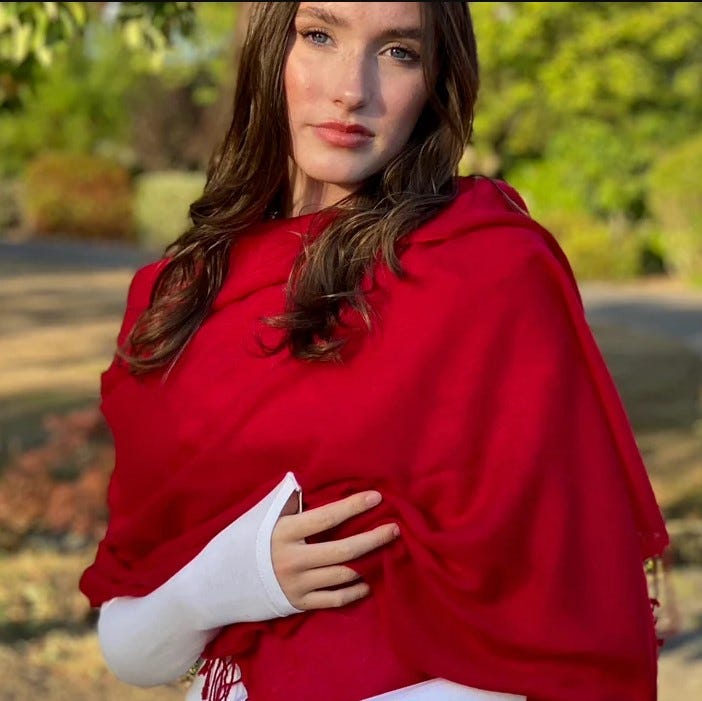 Timeless Elegance: Unveiling the Allure of the Red Pashmina Shawl | by ...