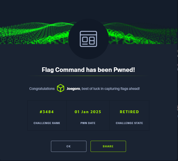 Flag Command — HackTheBox Challenge Writeup | by Joegoro | Jan, 2025 | Medium