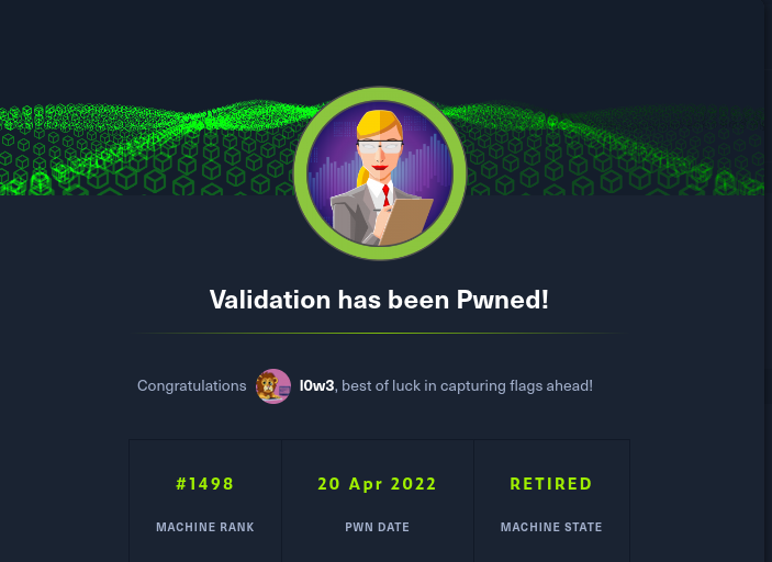 Validation — HTB WriteUp. Validation was a machine I solved quite… | by lowe | Medium