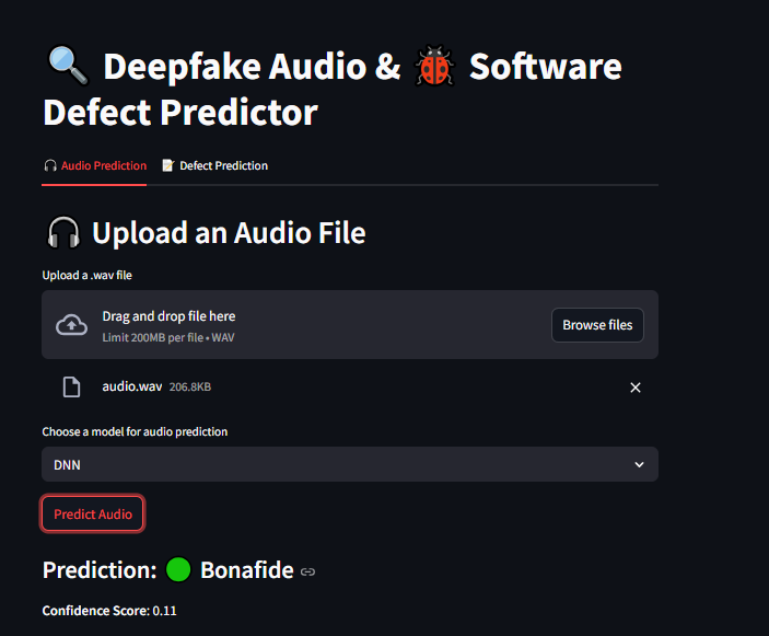 🔍 Detecting Deepfake Audio & Software Defects with Machine Learning: A Full-Stack ML Project ...